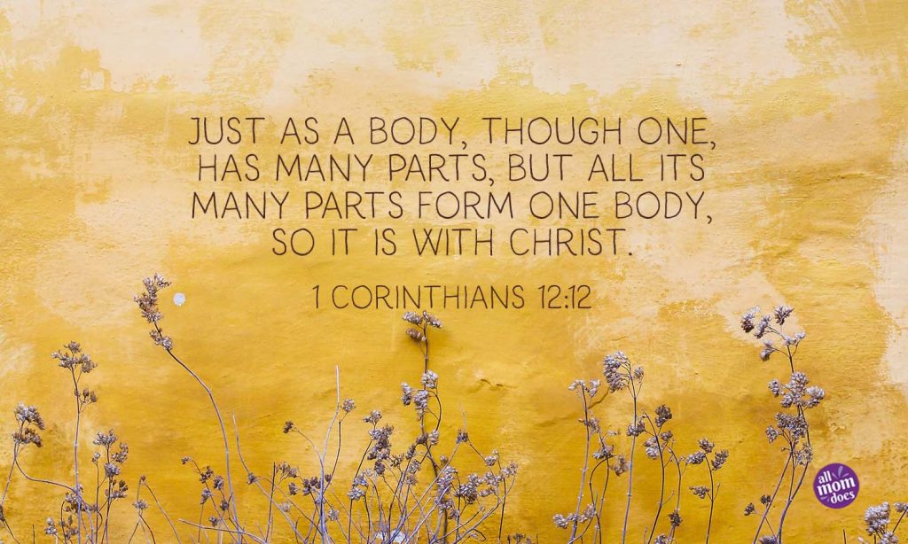 Bible Memory Verse + Coloring Page: 1 Corinthians 12:12 | AllMomDoes