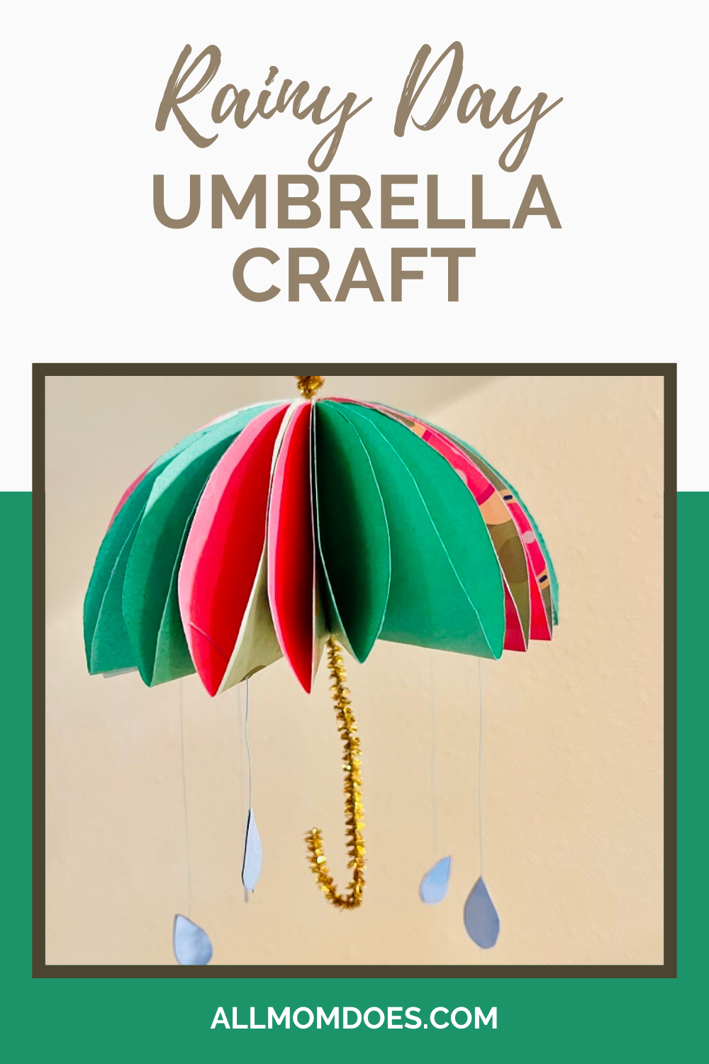 Rainy Day Umbrella Craft | AllMomDoes